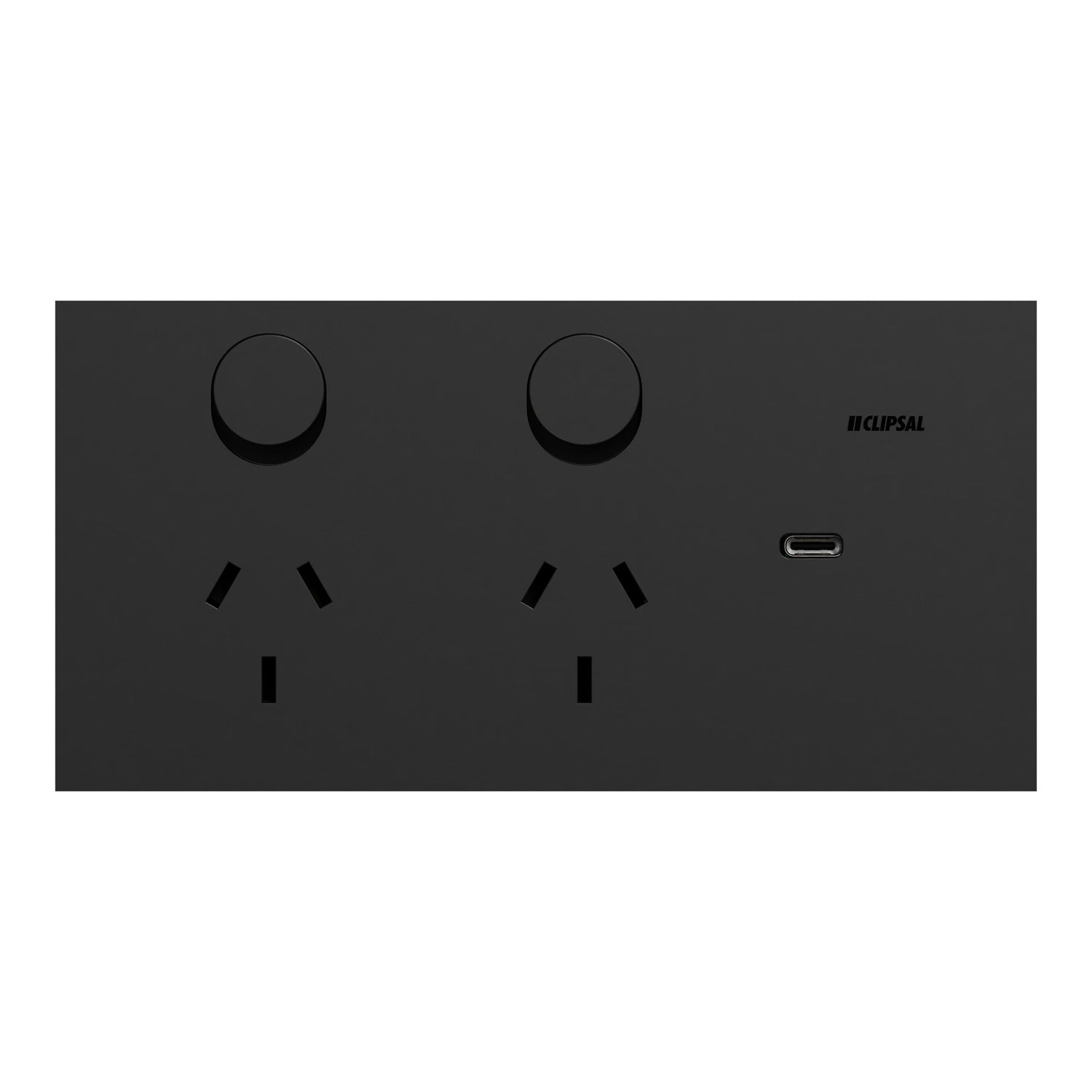 Clipsal Double Switch Power Point, Clipsal Solis, Double Switch Power
