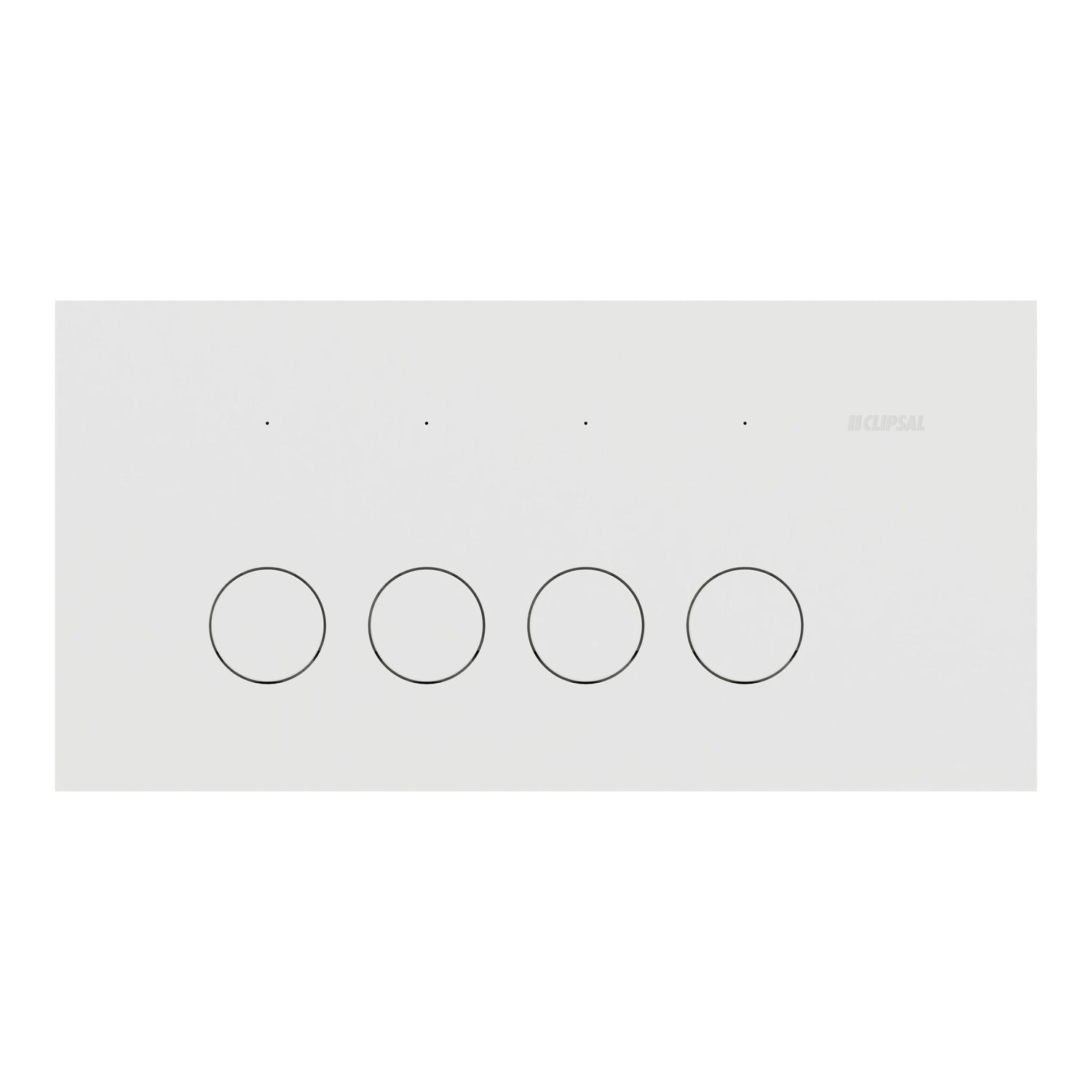Clipsal Flush Switch, Clipsal Solis, Horizontal Mount, 4 Gang, Matt Bl