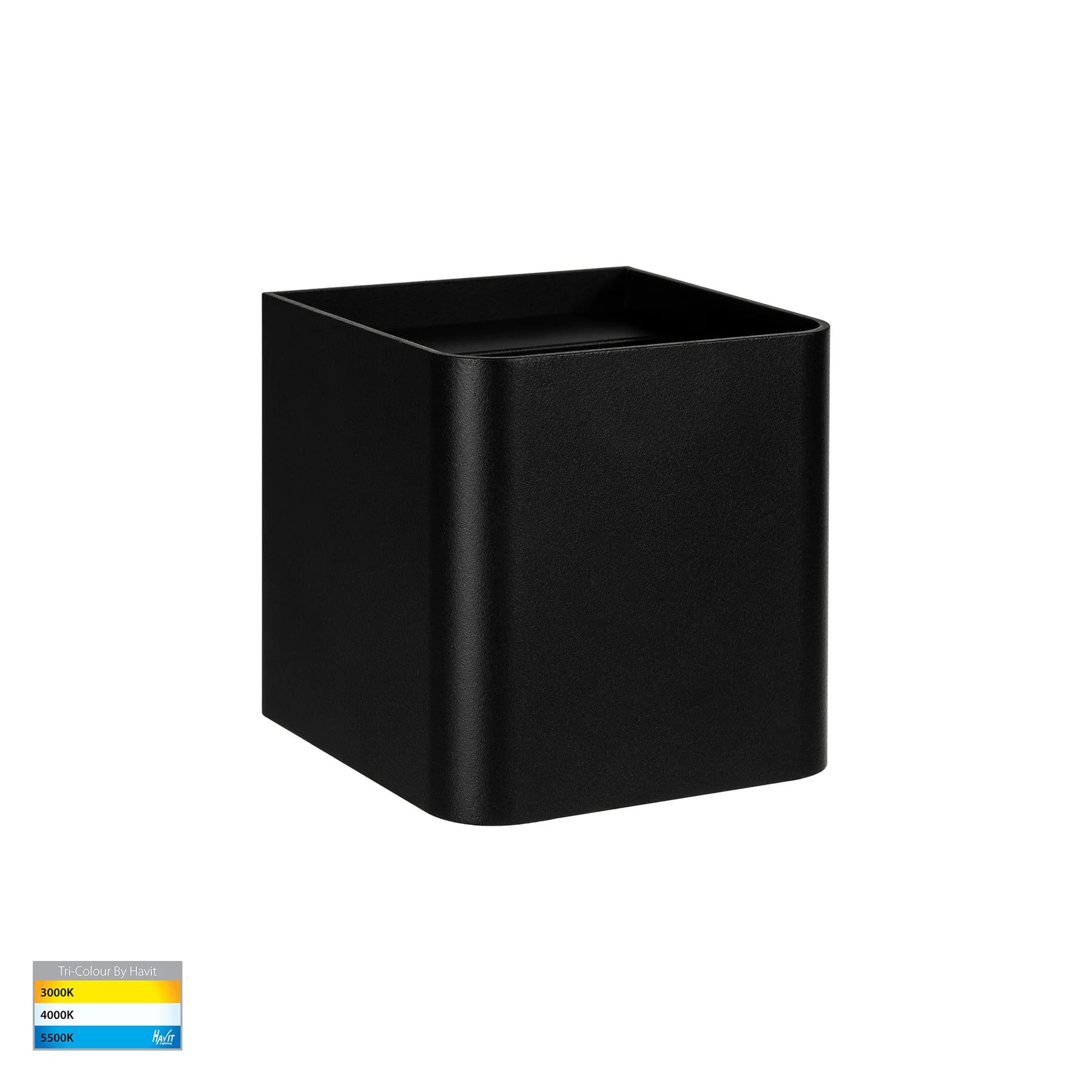 Havit Versa Square Up & Down Exterior Wall Lights Tri- Black 2x3W 240V