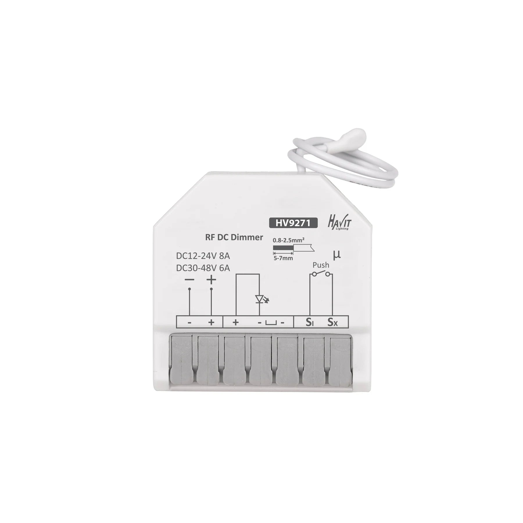 Havit Single Channel RF + Push Dim Receiver Accessories 12-24V IP20- H
