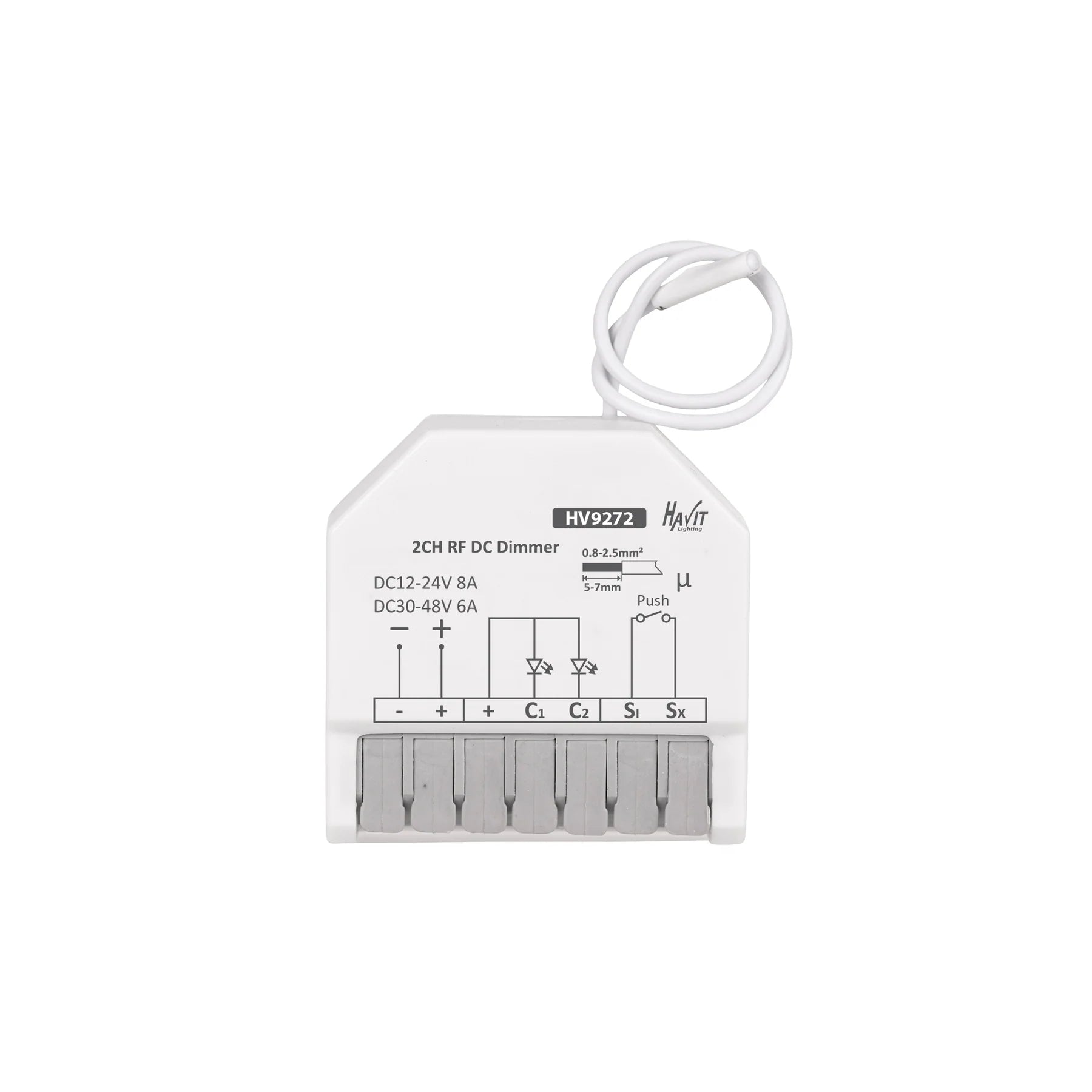Havit Two Channel RF + Push Dim Receiver Accessories 12-24V IP20- HV92