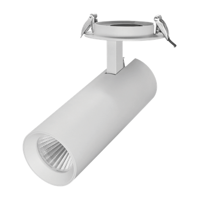 Domus THOR-PRO Recessed 62mm LED Track Light Tri- Black/ White 15W 240V ...