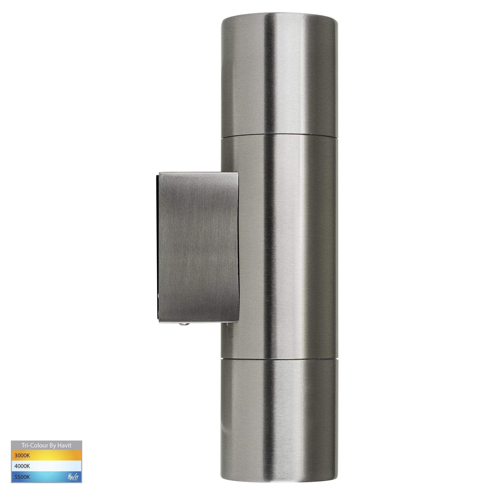 Havit Piaz Up & Down Pillar Exterior Wall Lights Tri - Stainless Steel