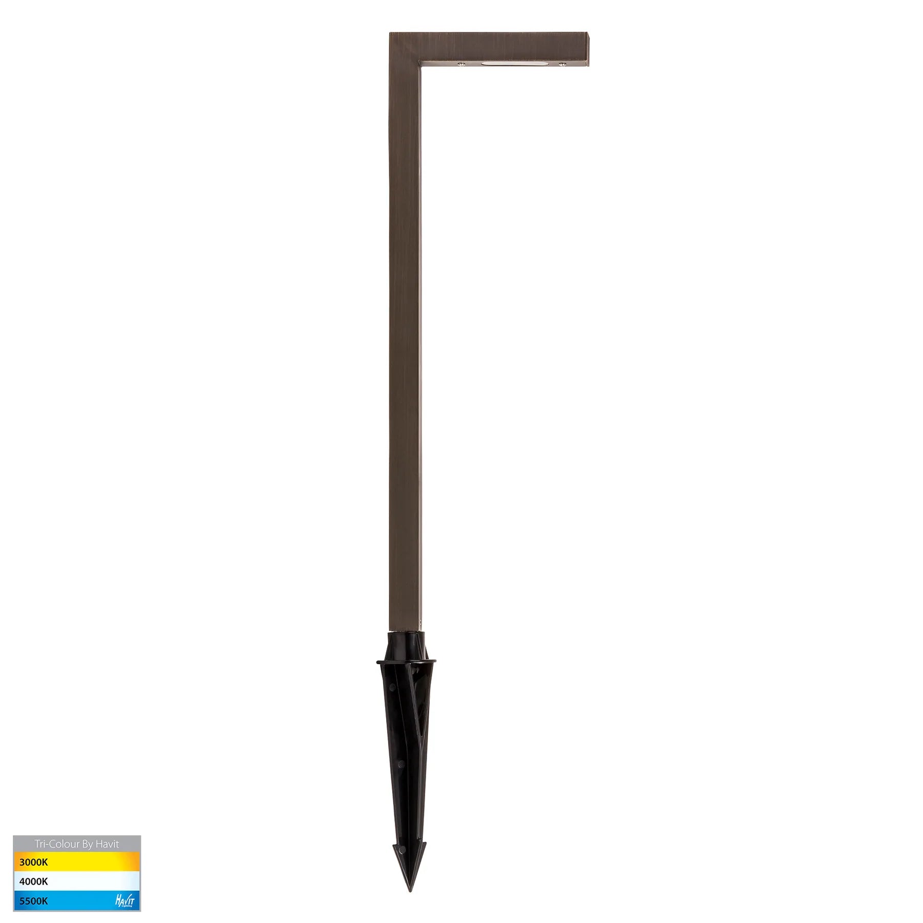 Havit Nedia Square Garden Spike Light Tri- Antique Brass 7W 12V IP65
